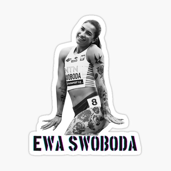 "Ewa Swoboda - Polish track and field sprinter | Athlete" Sticker for ...