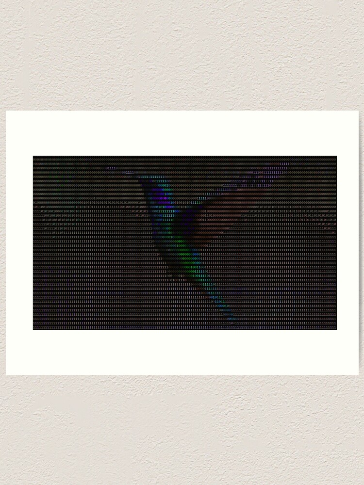 "Binary ASCII Code Bird 101010 Looking Up" Art Print for Sale by ...