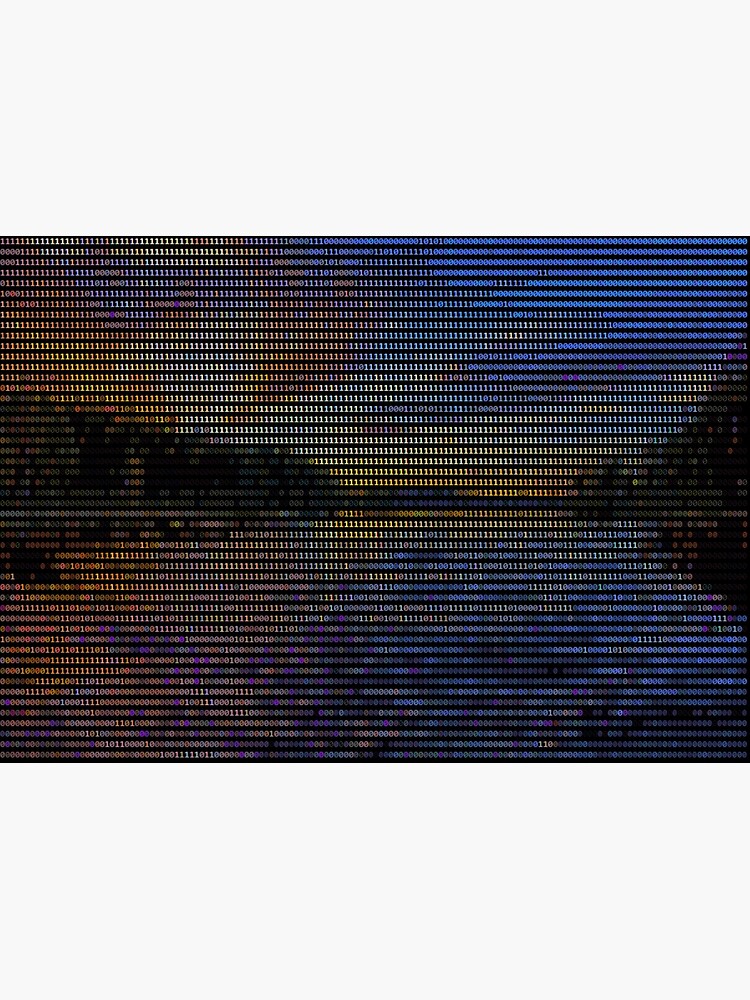 "Binary ASCII Code Sunset 101010 " Art Print for Sale by Nostalgio ...