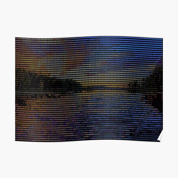 "Binary ASCII Code Sunset 101010 " Poster for Sale by Nostalgio | Redbubble