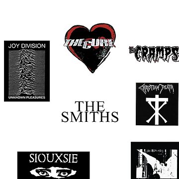 "goth and alt rock bands sticker pack" Sticker for Sale by bumbumbum17 ...