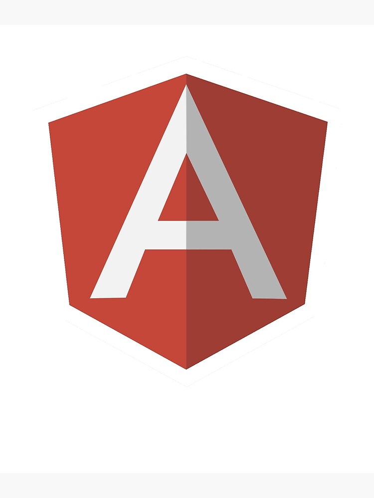 "AngularJS Angular (White) Official Logo T-Shirt" Poster for Sale by ...