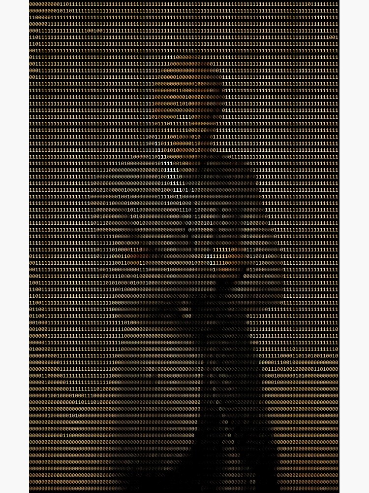 "Binary ASCII Code John F Kennedy Portrait 101010" Photographic Print ...