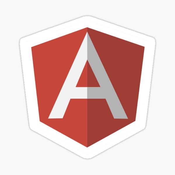 "AngularJS Angular (White) Official Logo Hoodie" Sticker by rainwater11 ...