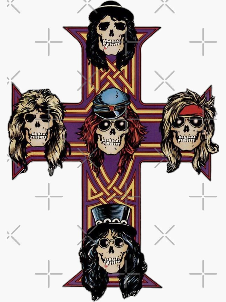 "GNR Tribute Artwork" Sticker for Sale by DigitalMoods | Redbubble