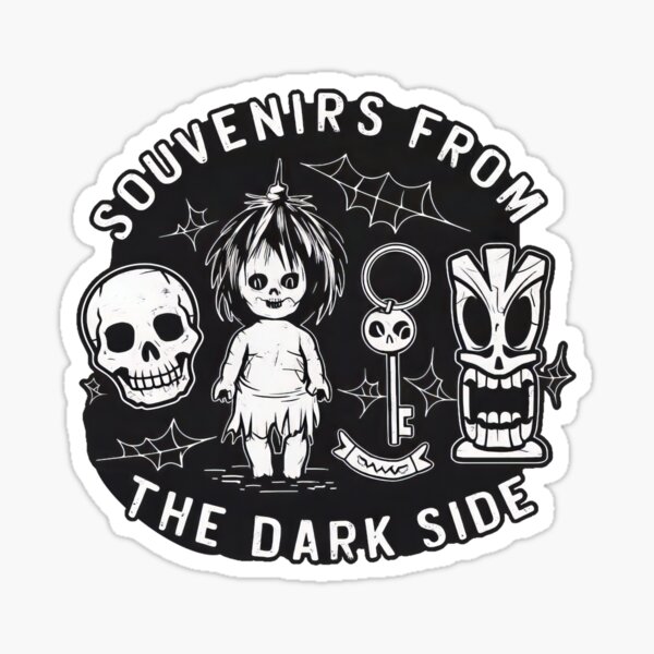 "Vintage Retro Souvenirs from the Dark Side - Scary Halloween Design ...