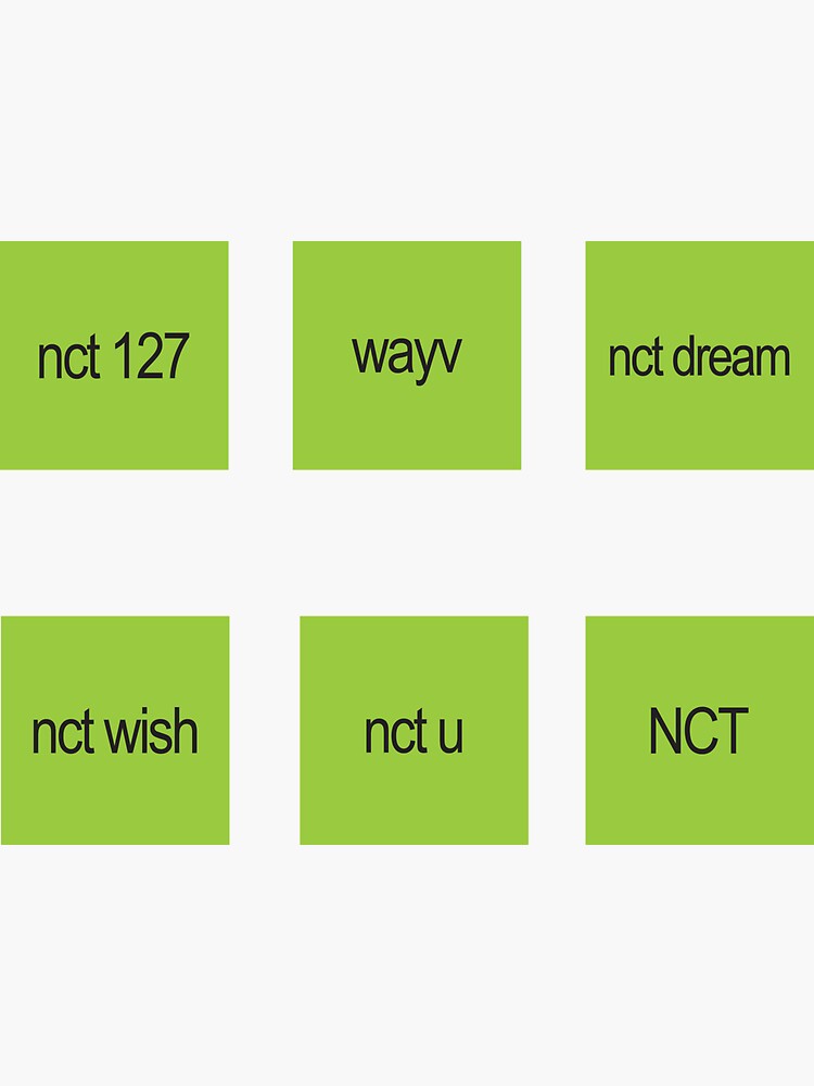 "nct units - brat charli xcx - sticker pack" Sticker for Sale by ...