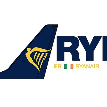 "Ryanair Boeing 737-800 Tail" Sticker for Sale by MinimalistAir | Redbubble