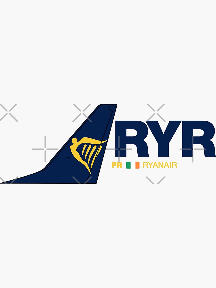 "Ryanair Boeing 737-800 Tail" Sticker for Sale by MinimalistAir | Redbubble