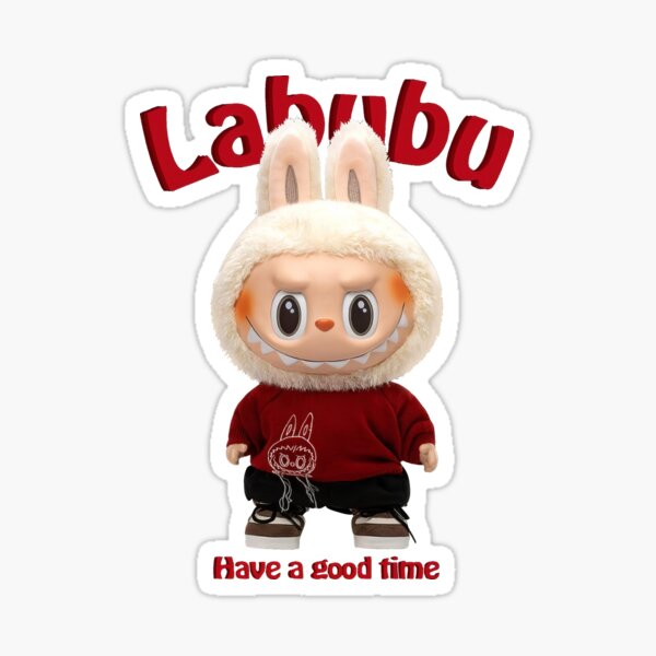 "POP MART Labubu Red Have A Good Time By Popmart" Sticker for Sale by ...