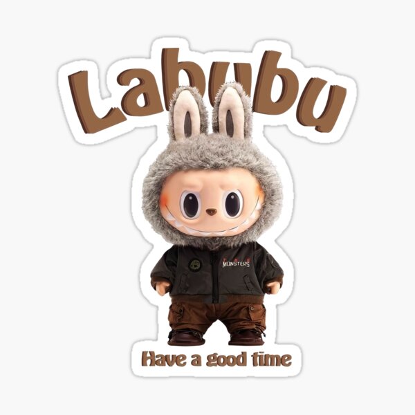 "Labubu Brown Have A Good Time" Sticker for Sale by Basketball Your ...