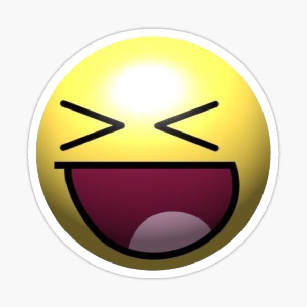 "3d epic face xD !!" Sticker for Sale by p4ndas | Redbubble