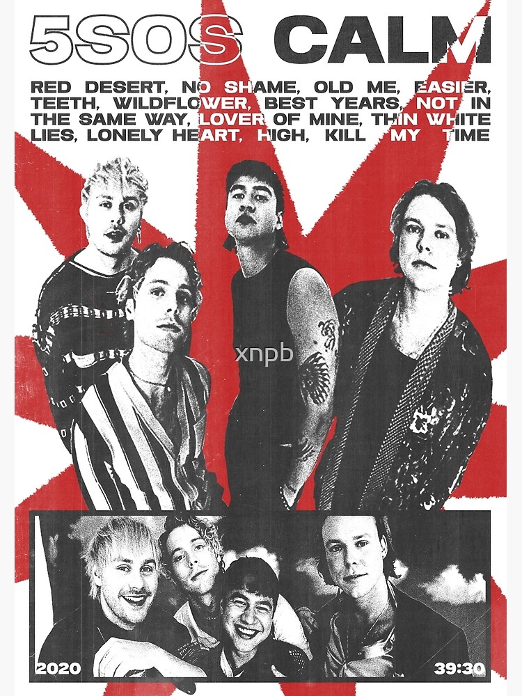 "5 seconds of summer CALM poster" Poster for Sale by xnpb | Redbubble