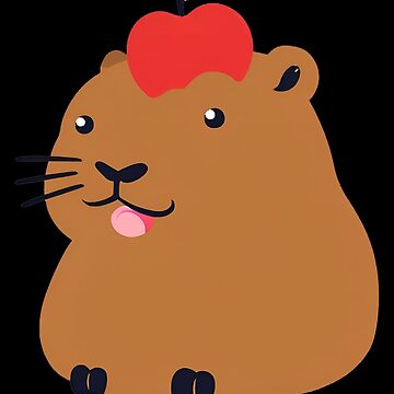 "Capybara, apple on head, annoying face" Sticker for Sale by KAM7On ...