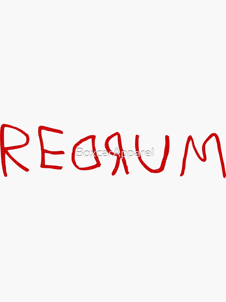 "Redrum, The Shining," Sticker for Sale by BoxcarApparel | Redbubble