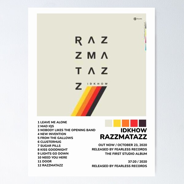 "IDKHOW Razzmatazz Album Poster" Poster for Sale by TheseTwoWindows ...
