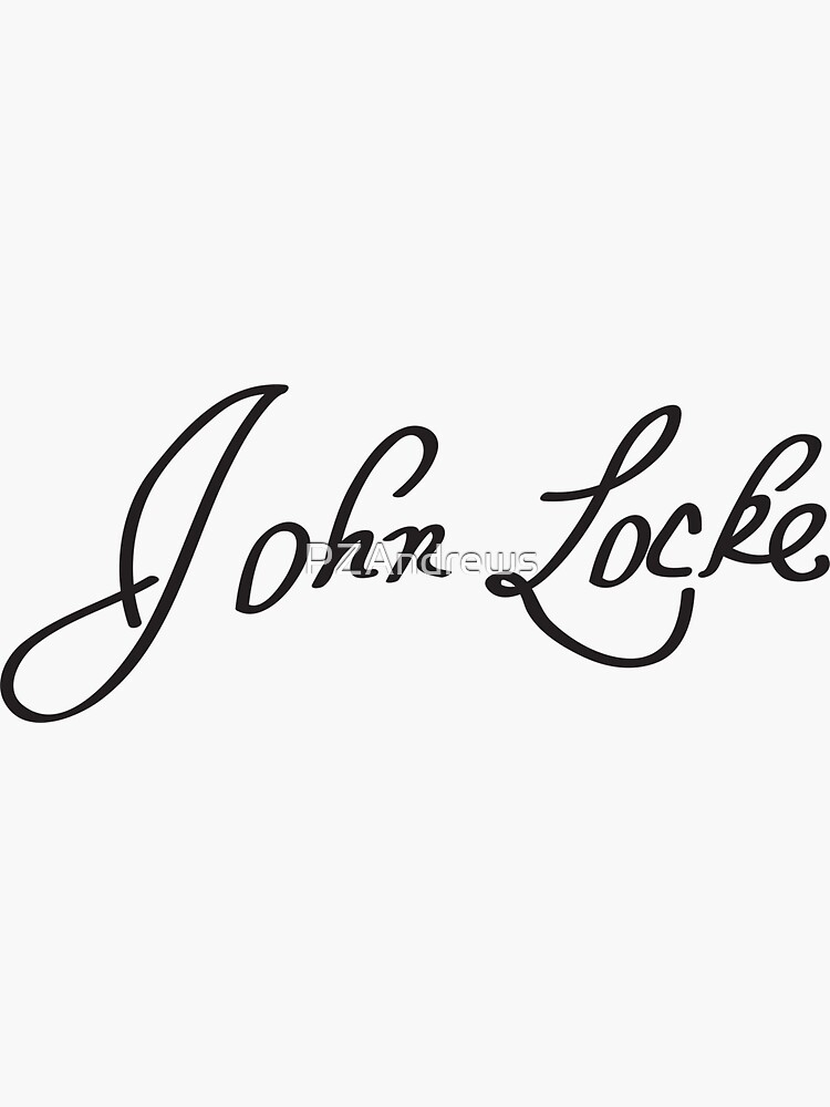 "Signature of John Locke" Sticker for Sale by PZAndrews | Redbubble