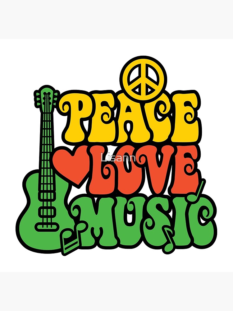 "Reggae Peace-Love-Music" Art Board Print for Sale by Lisann | Redbubble