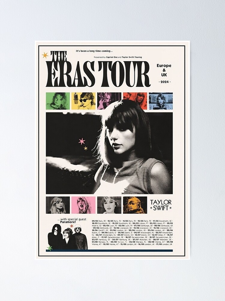 "The Eras Tour Poster Taylor Swift" Poster for Sale by Music and all ...