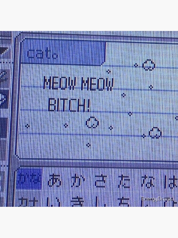 "Meow bitch sticker, Funny Retro Pixel Art Cat Meme | Vintage Gaming ...