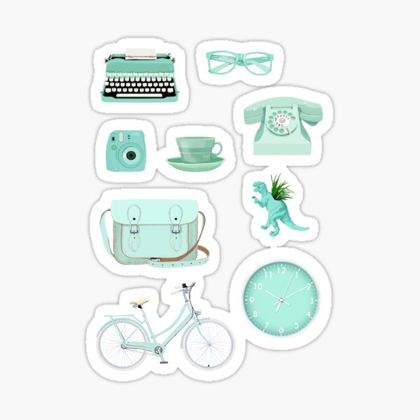"Pastel Green Items" Sticker for Sale by katherineblower | Redbubble