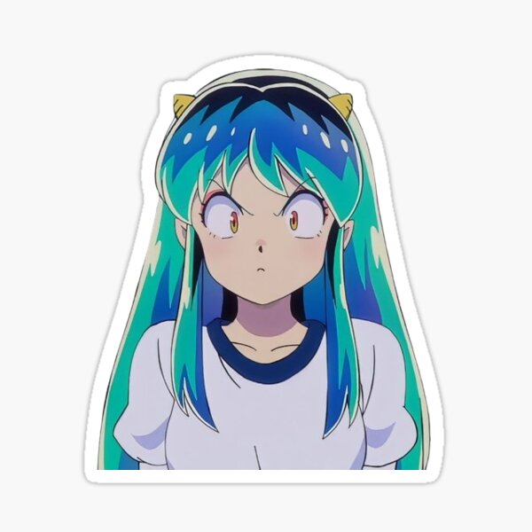"angry lum : urusei yatsura lum" Sticker for Sale by HerthaKiback ...
