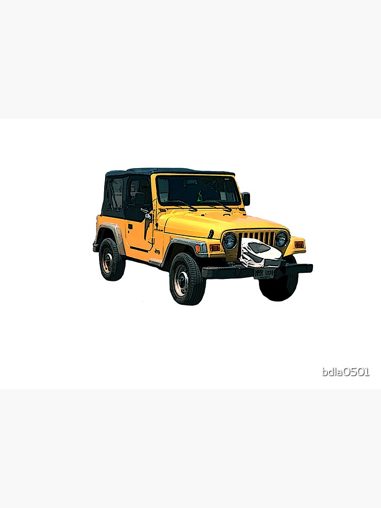 "Yellow Jeep Hawaii" Sticker by bdla0501 | Redbubble