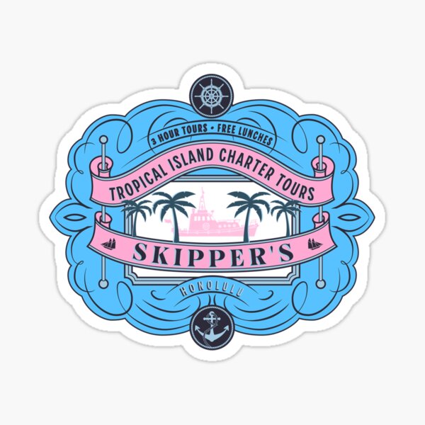 "Skipper's Tropical Island Tours 1" Sticker for Sale by FilmmakersPOV ...