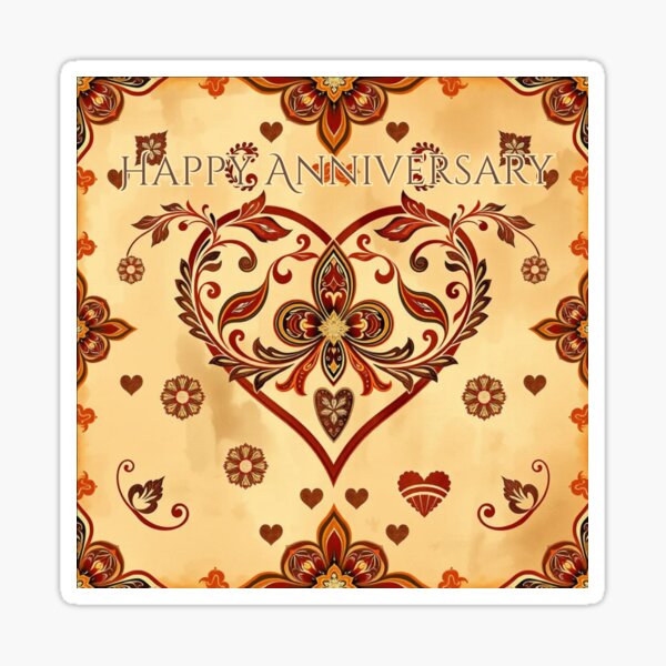 "Happy Anniversary " Sticker for Sale by Writergorl | Redbubble