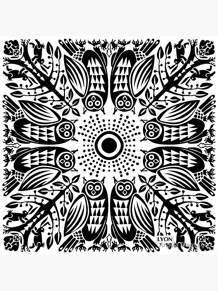 "WISE OWL" Sticker for Sale by AngelaTreatLyon | Redbubble