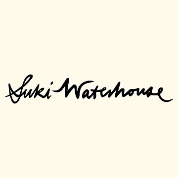 "Suki Waterhouse Full Name Handwritten Black Logo" Sticker for Sale by ...