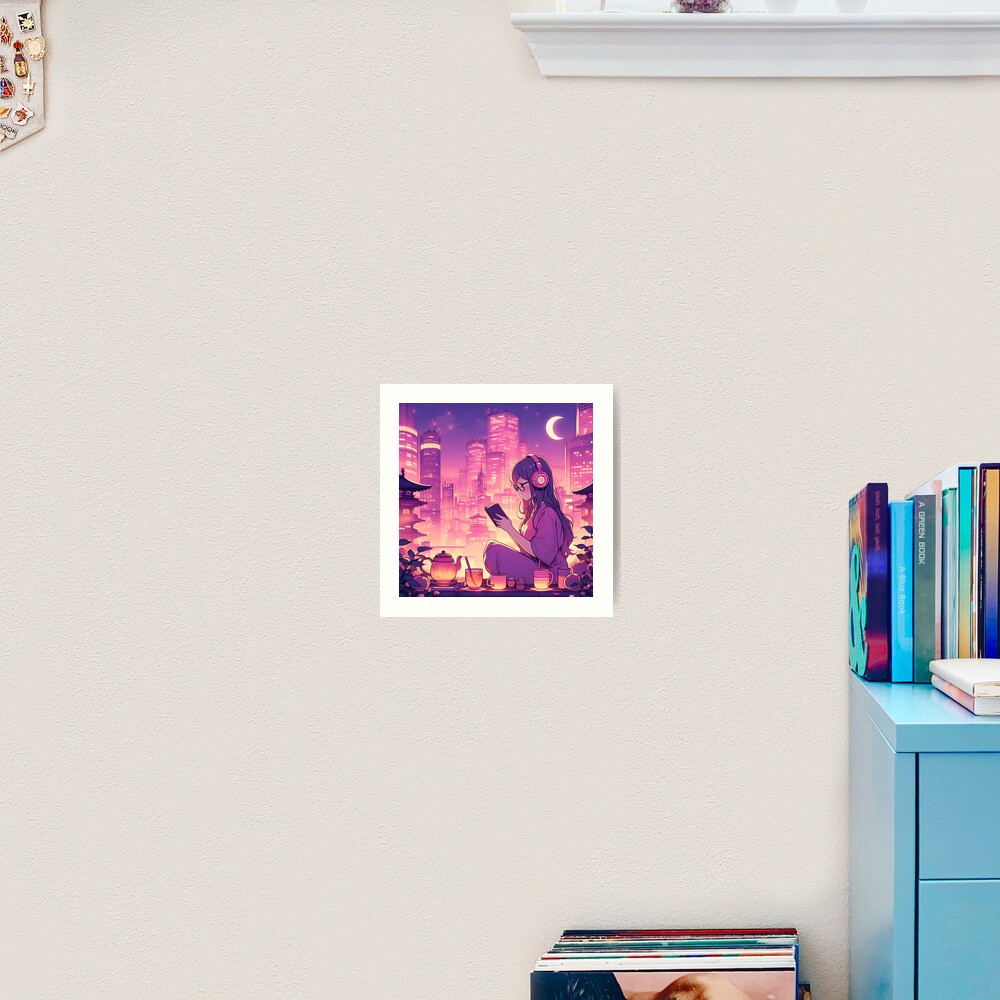 "lo-fi city girl" Sticker for Sale by PetiteJinx | Redbubble