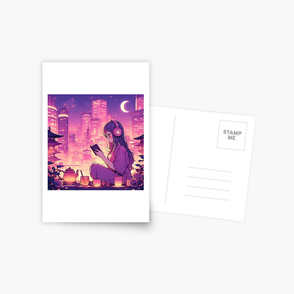 "lo-fi city girl" Sticker for Sale by PetiteJinx | Redbubble