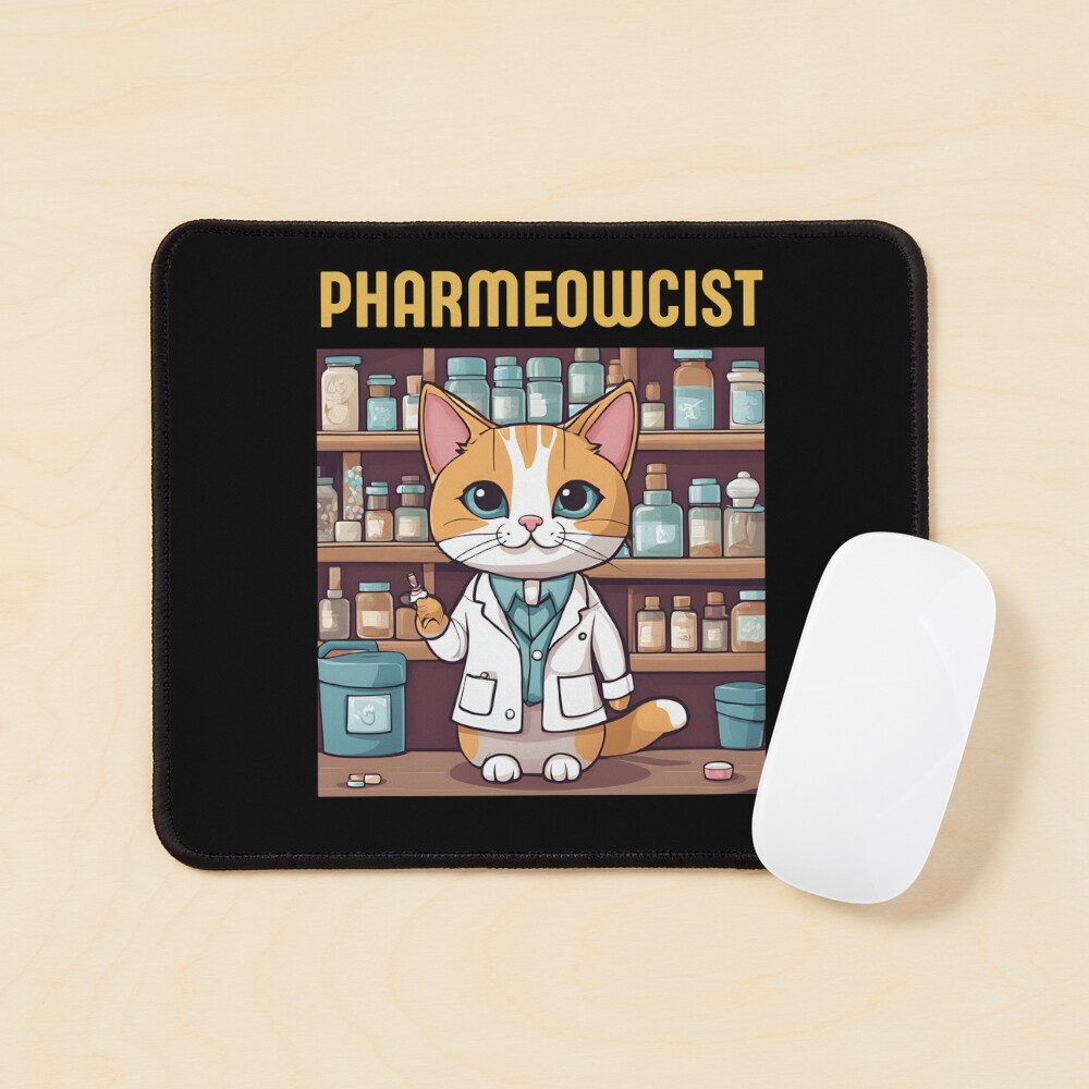 "Funny Pharmacist Cat " Sticker for Sale by sydney-syder | Redbubble
