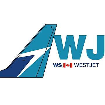 "Westjet Airlines Boeing 737-800 Tail" Sticker for Sale by ...