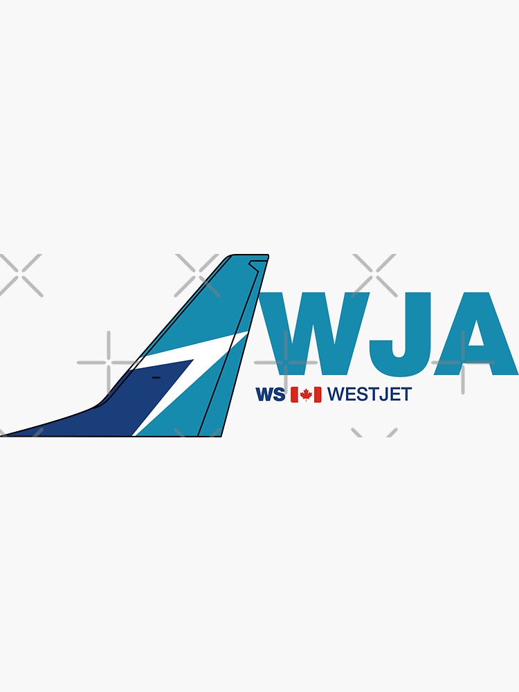 "Westjet Airlines Boeing 737-800 Tail" Sticker for Sale by ...