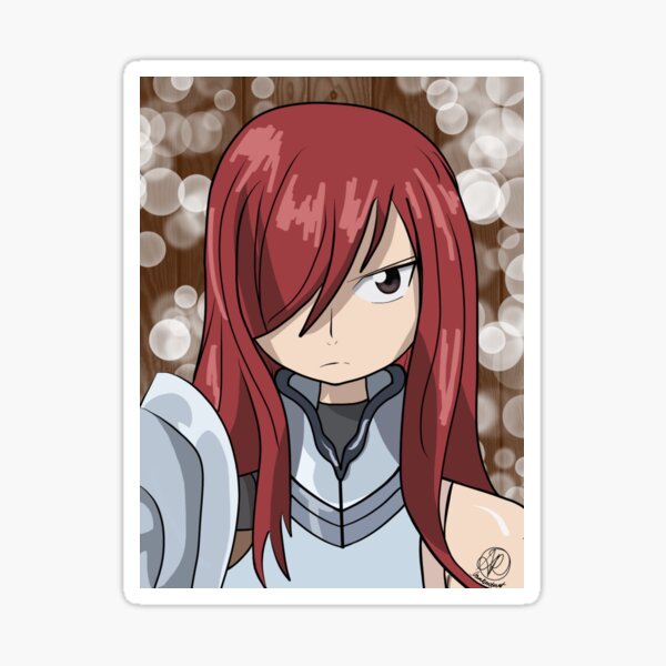 "'Ambs Cutie Heads: ERZA SCARLET" Sticker for Sale by FoxGroves | Redbubble