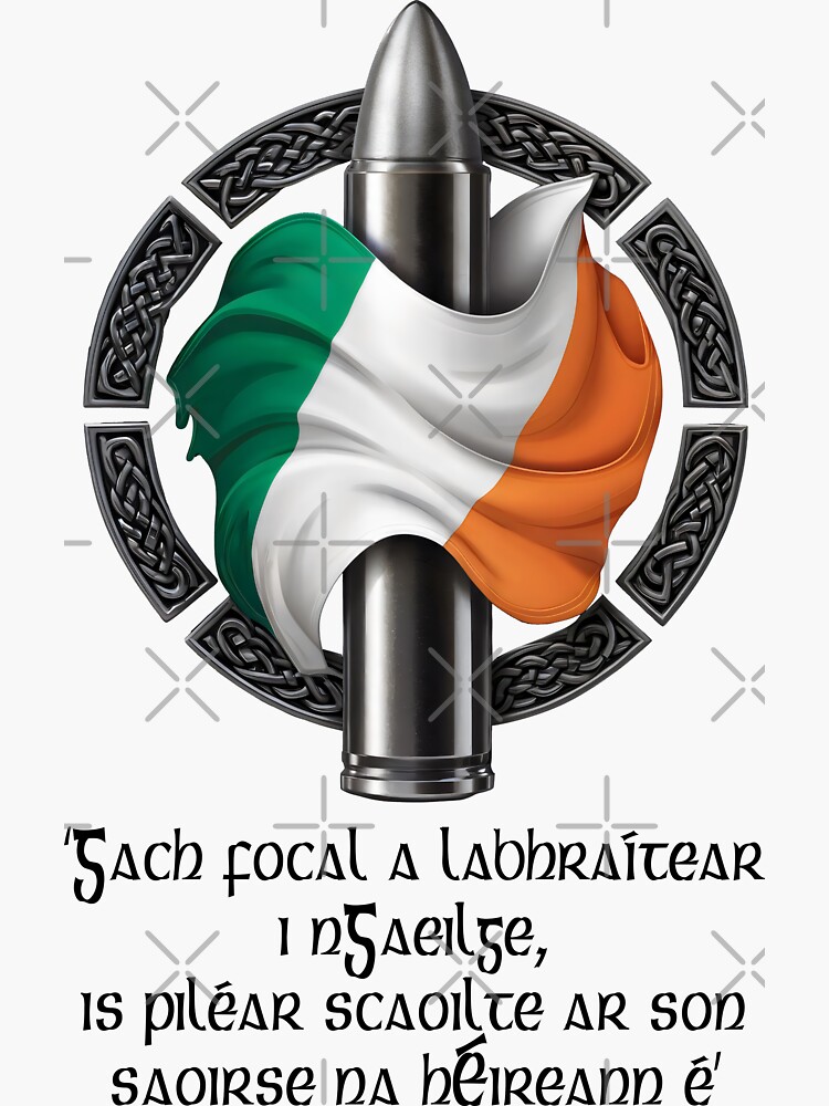 "Kneecap Every Word of Irish Spoken Gaeilge" Sticker for Sale by ...