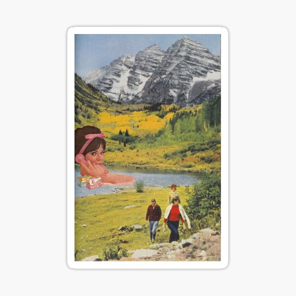 "Vintage Modern Collage" Sticker by nellawella | Redbubble
