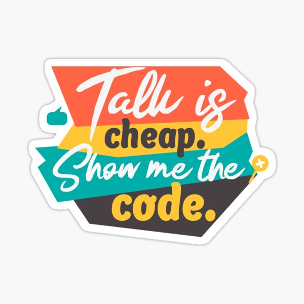"Show me the Code T-Shirt" Sticker for Sale by barou064 | Redbubble