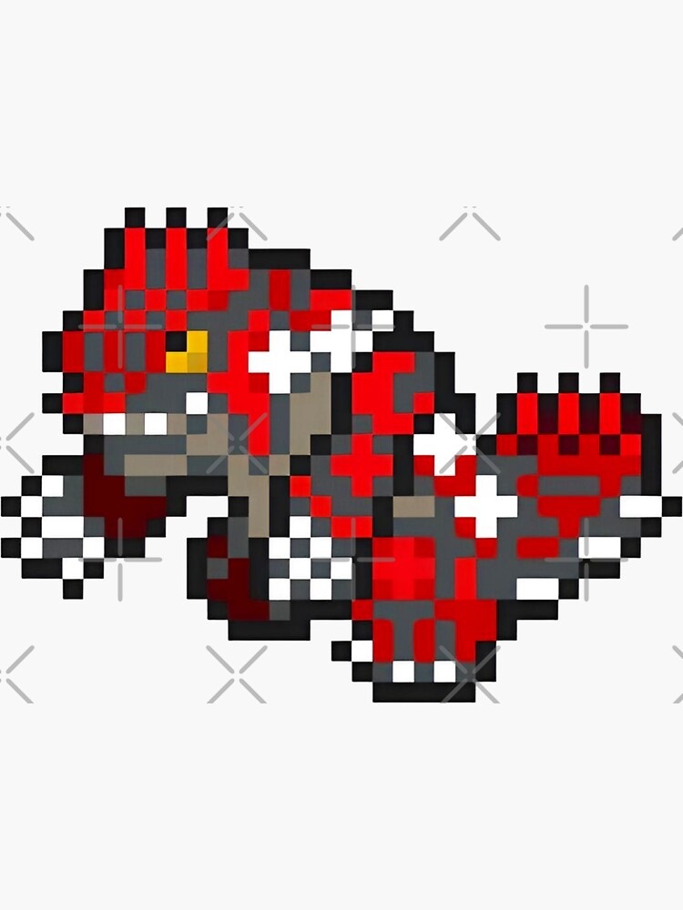 "Groudon Pixel Art" Sticker for Sale by MindExpansion | Redbubble
