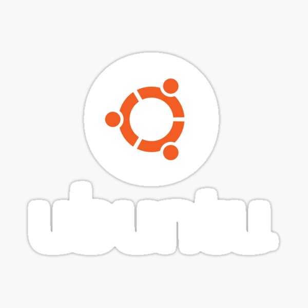 Pegatina «Camiseta oficial logo naranja-blanco de Ubuntu» de ...