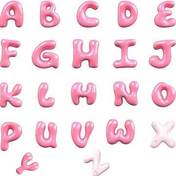 "3D letters A to Z, cute alphabet" Sticker by fatimahalhloul | Redbubble