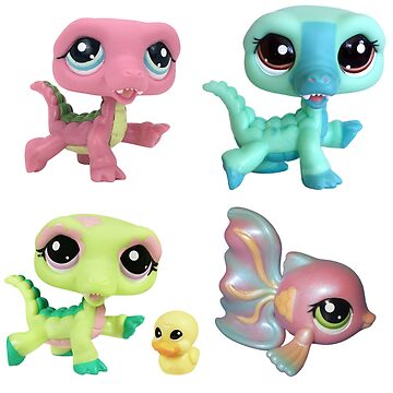 "Littlest Pet Shop alligator and fish" Sticker for Sale by maddieallran ...