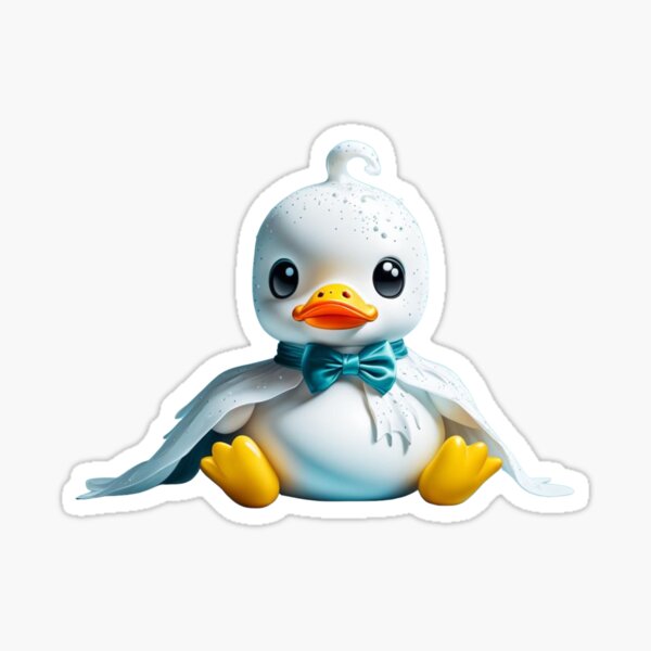 "White Rubber Duck Ghost Halloween Costume" Sticker for Sale by ALW1890 ...