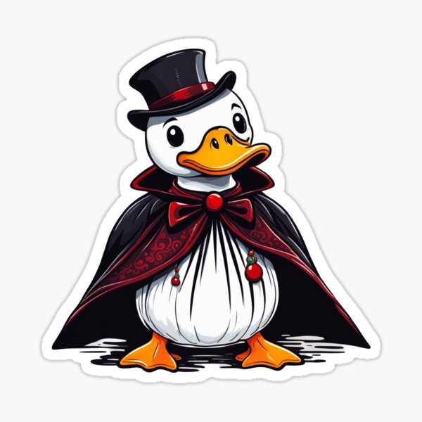 "Cute Vampire Duck Costume Halloween" Sticker for Sale by ALW1890 ...