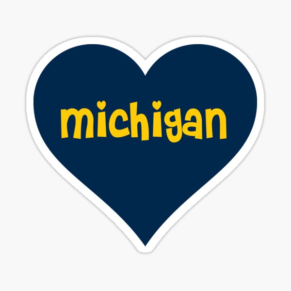 "Michigan Heart" Sticker for Sale by rcassway03 | Redbubble