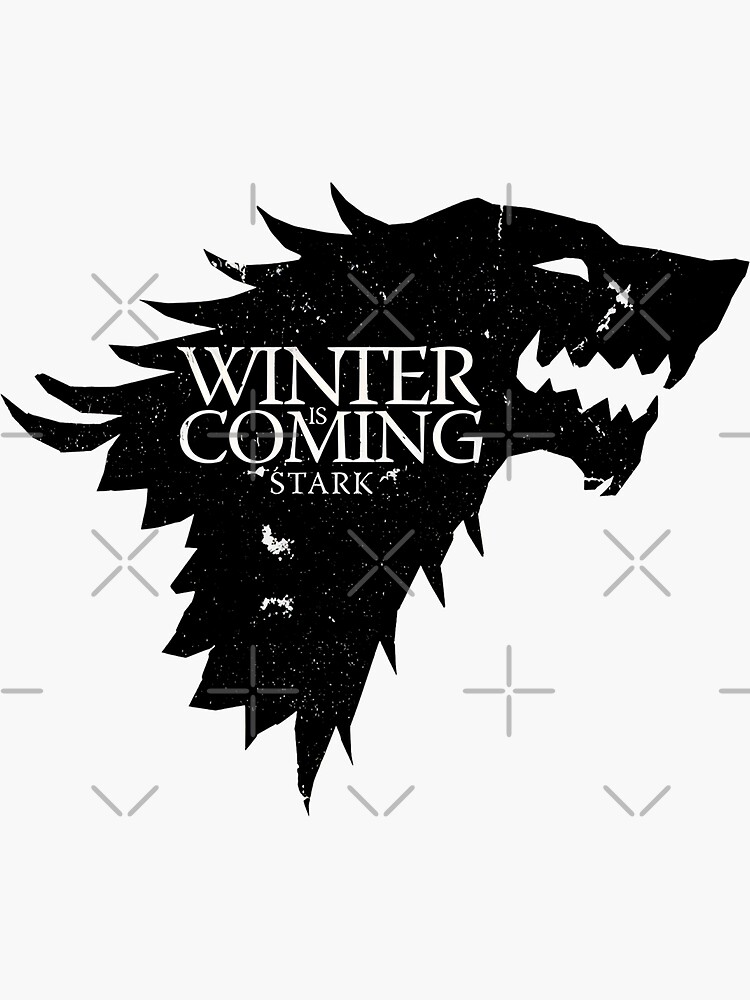 "House Stark logo" Sticker by martirush | Redbubble