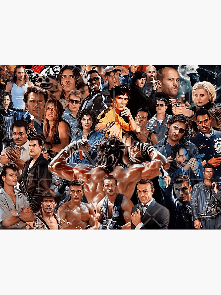 "Collage Of Action Heroes " Poster for Sale by dhernandez2156 | Redbubble