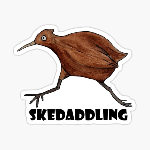 "Kiwi Bird is Skedaddling" Sticker for Sale by Fancyfellas | Redbubble